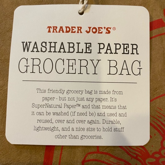Trader Joe’s | Other | Trader Joes Bag Washable Paper Grocery Bag | Poshmark